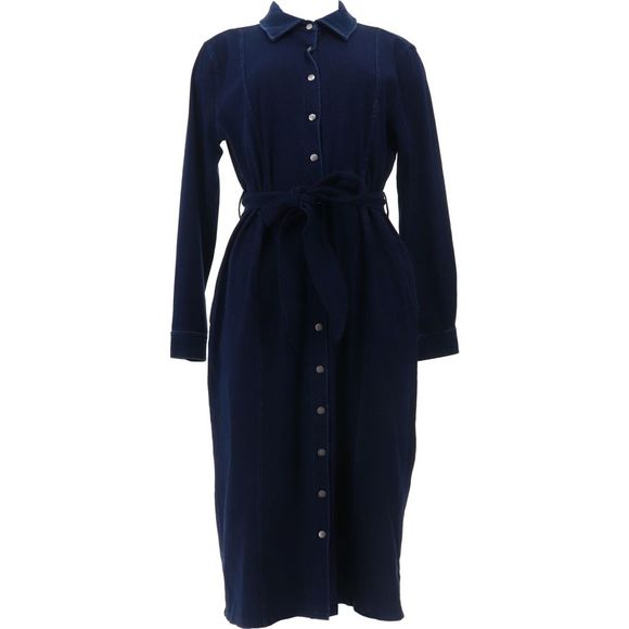 Women with Control | Dresses | Women With Control Stretch Denim Duster ...